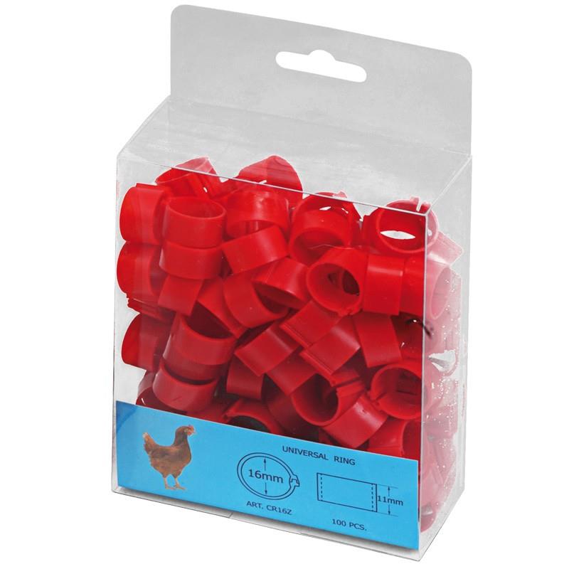 Chicken Leg Rings 16MM (100 Units) - Red